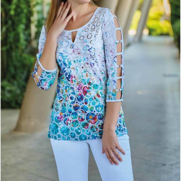 Dolcezza | Tops | New Dolcezza Womens Dimension 44 Top In Multi | Poshmark